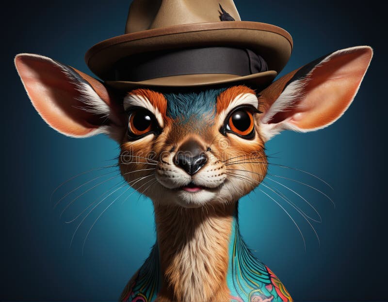 Ink Symphony: Hyperrealistic Dik-Dik S Colorful Tale Stock Photo ...