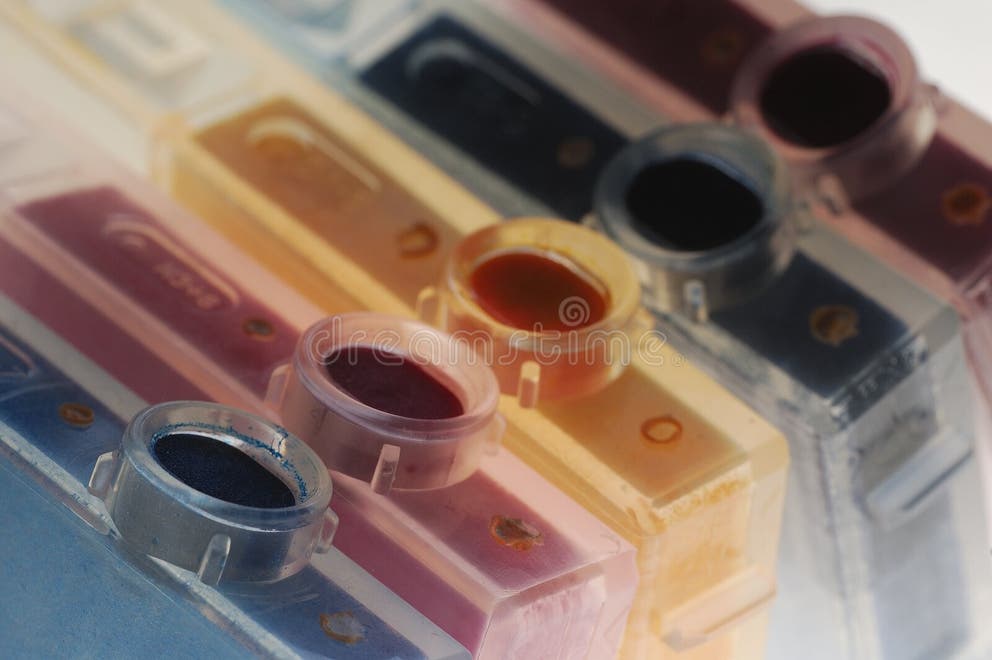 Ink tanks stock image. Image of cartridge, colors, tank - 4986413