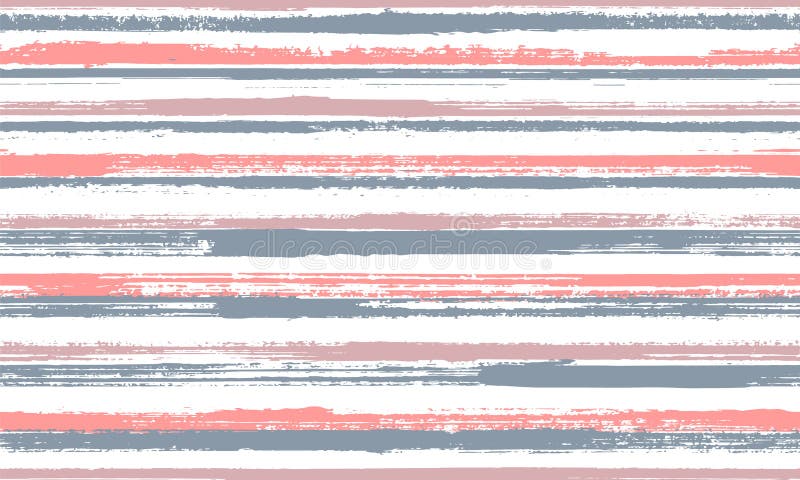 Ink Thin Rough Stripes Vector Seamless Pattern. Stylish Interior Wall ...