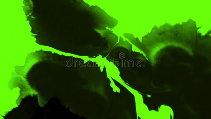 Ink Transition on Green Screen Background Stock Video - Video of clean ...