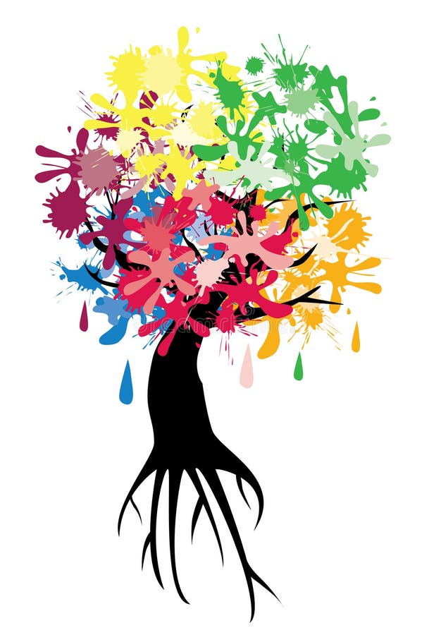 Ink tree stock vector. Illustration of dirt, abstract - 33686361