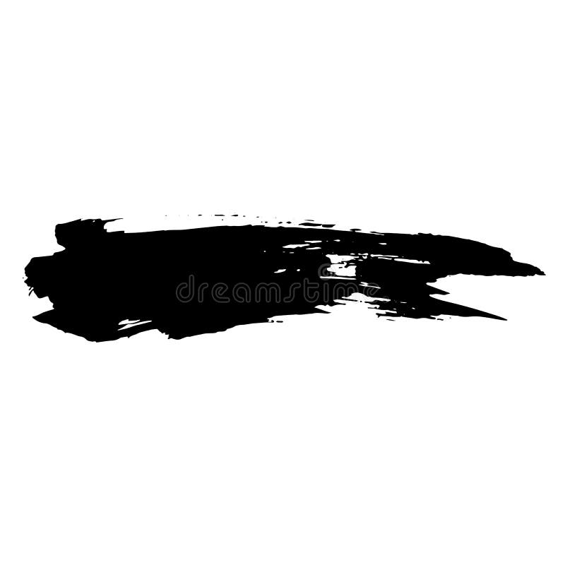 Ink Vector Dry Brush Stroke. Vector Illustration. Grunge Hand Drawn ...