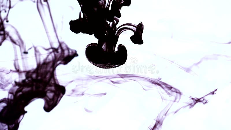 Ink in Water Effect Cretaed by Adding Ink into Water Stock Video ...