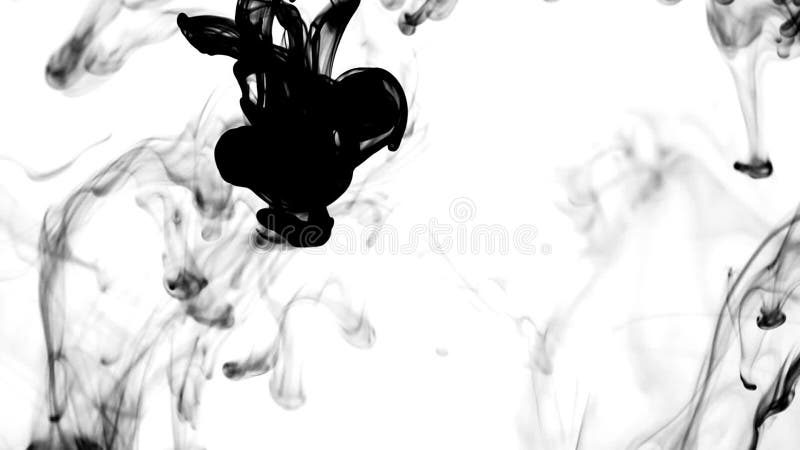 Ink in Water Effect Cretaed by Adding Ink into Water Stock Footage ...