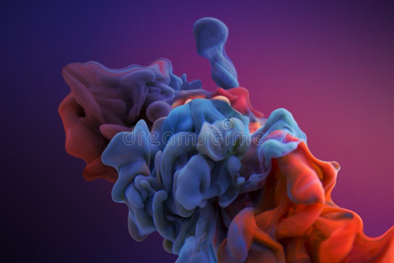 Ink in Water Multicolor Abstract Background Texture Stock Image - Image ...