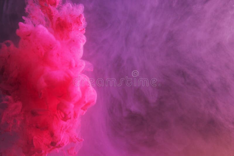 Ink in Water. Ink Swirling in Water. Ink in Water Isolated. Pink Ink in ...