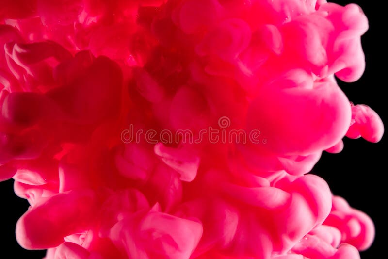 Ink in Water. Ink Swirling in Water. Ink in Water Isolated. Pink Ink in ...