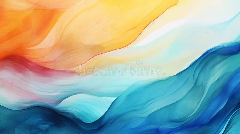 Ink Waves Painting Texture. - Generative Ai Stock Illustration ...