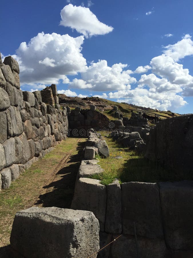 Inka stone walls in Cusco stock image. Image of stone - 54657355