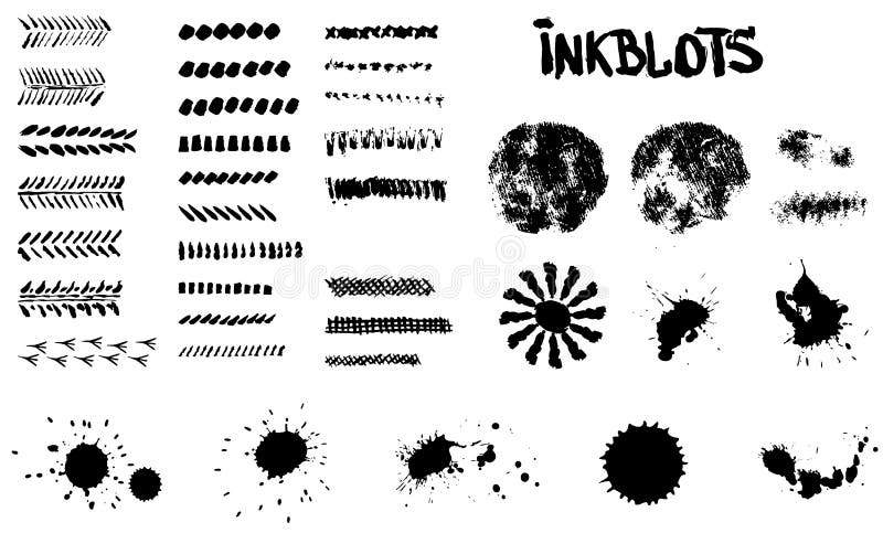 Inkblots, Brushes, Spots and Patterns in Vector Stock Vector ...