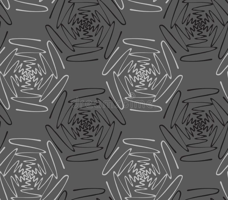 Inked Scribble Flowers Gray Stock Vector - Illustration of drawn ...