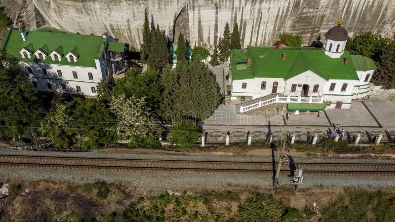 St. Klimentovsky Cave Monastery in the Rock in Inkerman in the Crimea ...