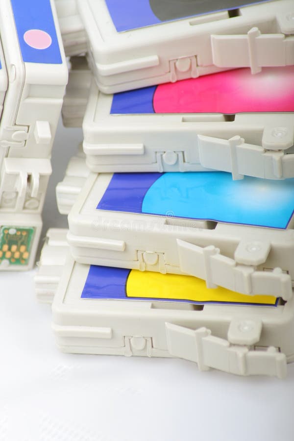 Inkjet cartridge stock image. Image of inkjet, yellow - 7825347