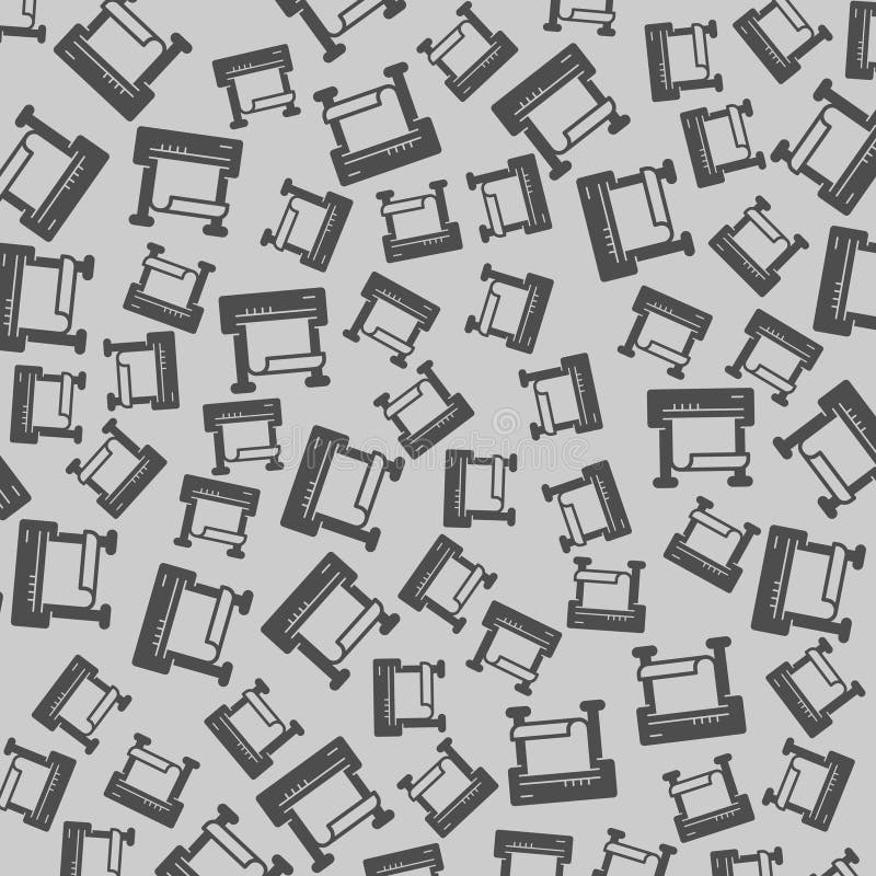Inkjet Plotter with Paper Solid Seamless Pattern, Architect Studio ...
