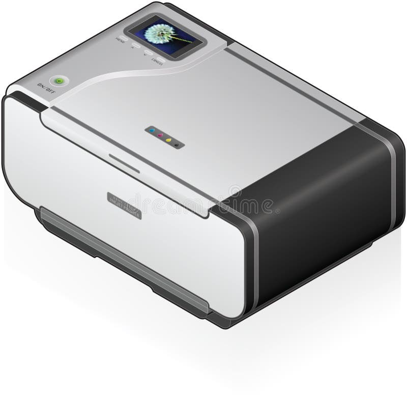 InkJet Printer stock vector. Illustration of inkjet, silver - 18633408