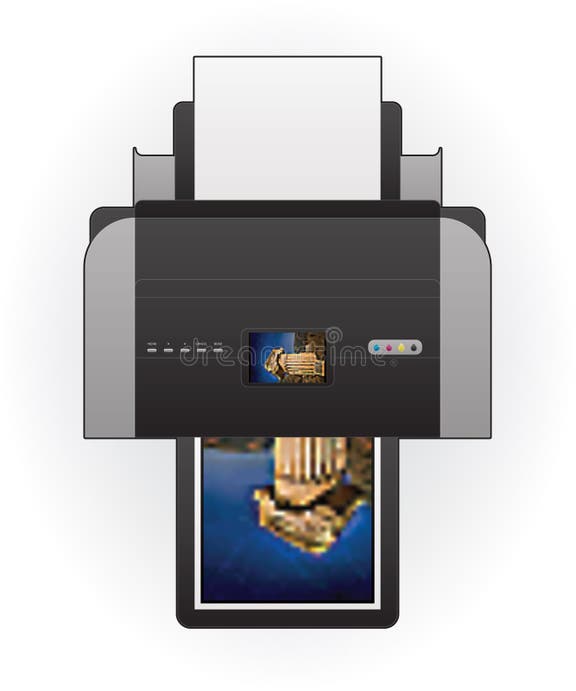 InkJet Printer stock vector. Illustration of hardware - 18744058