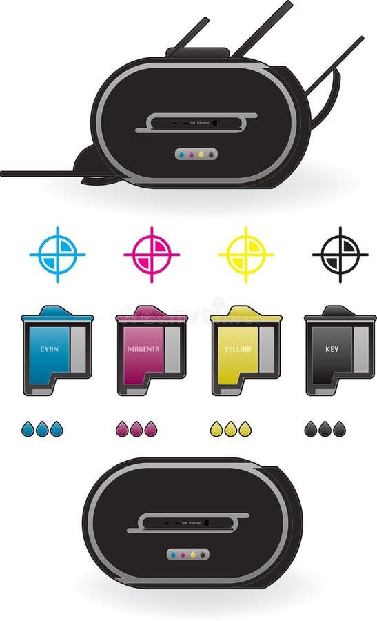 InkJet Printer stock vector. Illustration of symbol, printing - 18819938