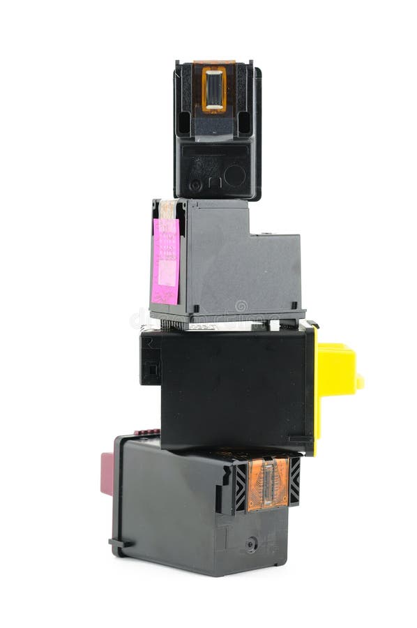 Set of Refill Inkjet for Print. Stock Photo - Image of cmyk, orange ...