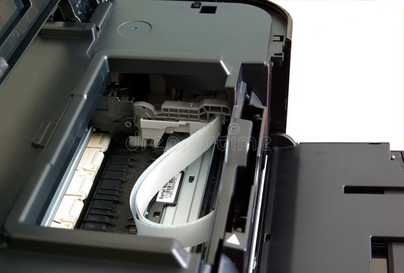 Inkjet printer details stock image. Image of horizontal - 16767533