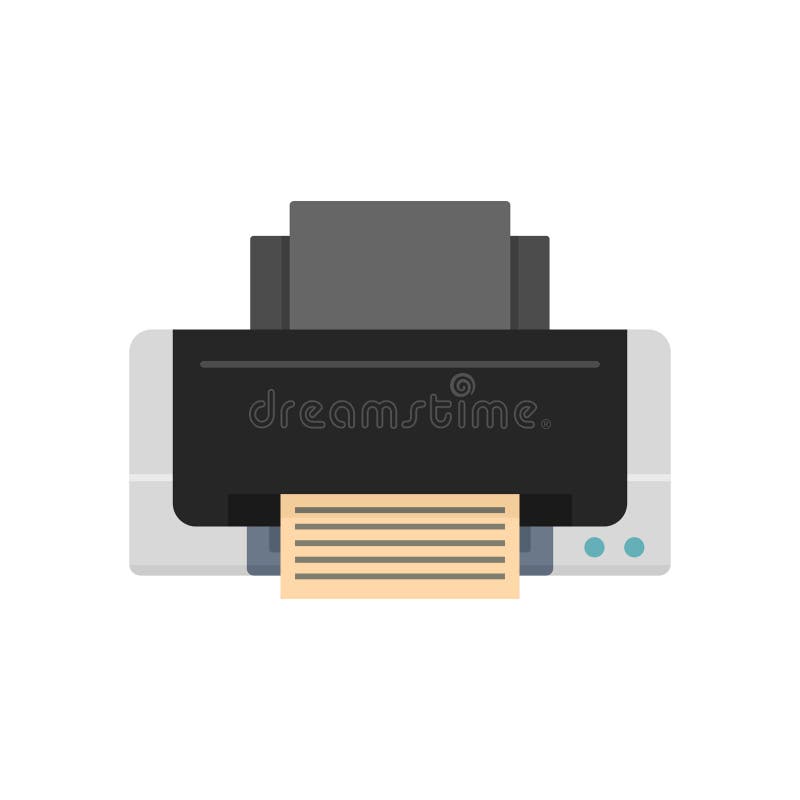 Inkjet Printer Icon, Flat Style Stock Vector - Illustration of modern ...