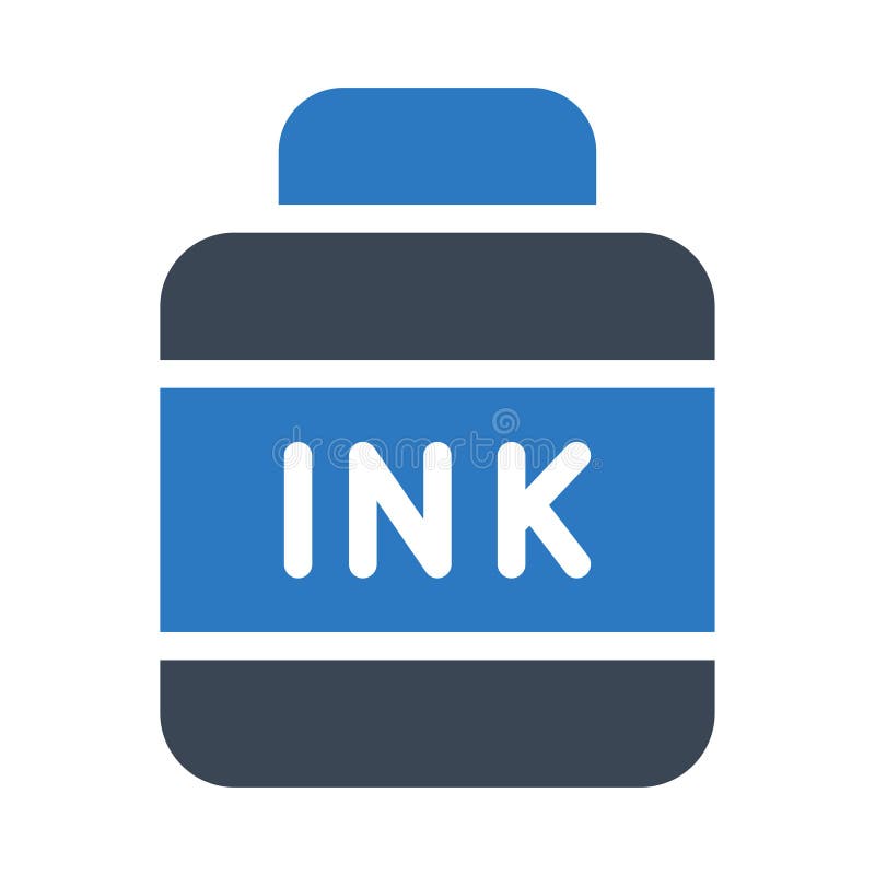 Inkpot Vector Glyph Color Icon Stock Vector - Illustration of equipment ...