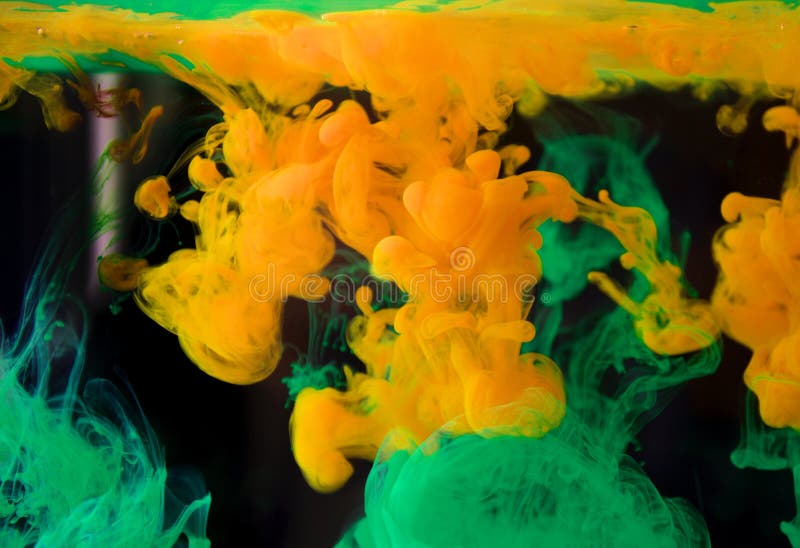 Inks in Water, Color Abstraction, Color Explosion Stock Image - Image ...
