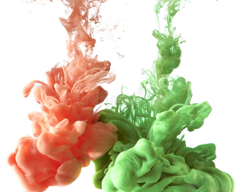 Inks in Water, Color Abstraction Stock Image - Image of bright ...