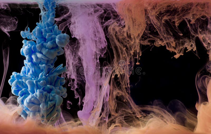 Inks in Water, Color Abstraction Stock Photo - Image of design, cloud ...