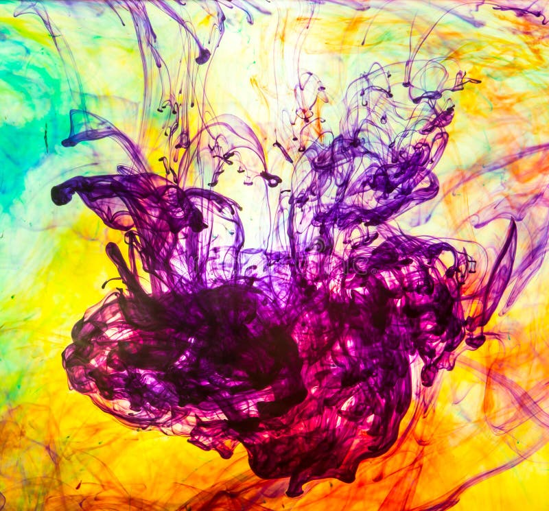 Inks in water stock image. Image of swirl, water, paint - 39666425
