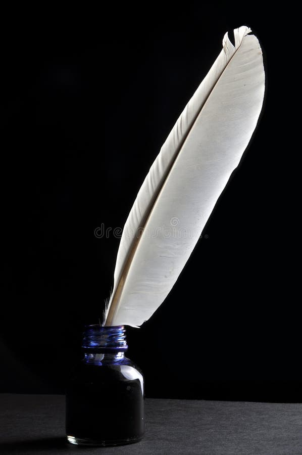 Inkwell and Pen stock image. Image of inkpot, drafting - 332447