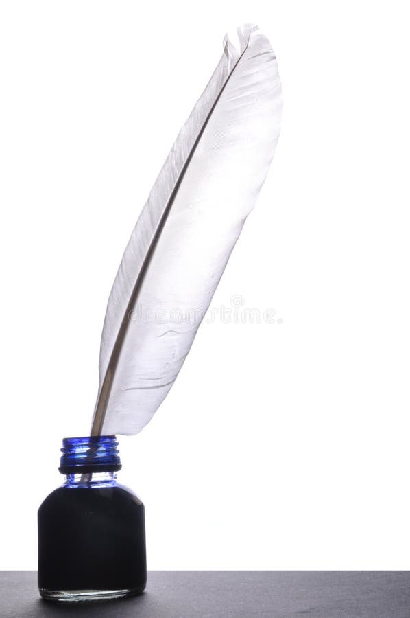 Inkwell and Pen stock photo. Image of sign, white, romantic - 7034466