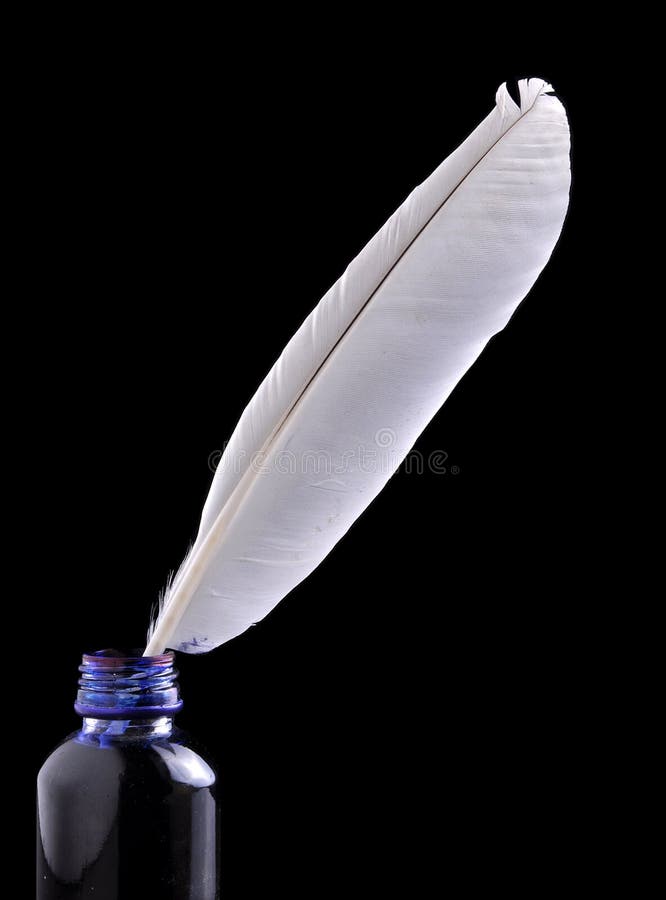 Inkwell and Pen stock image. Image of inkpot, drafting - 332447