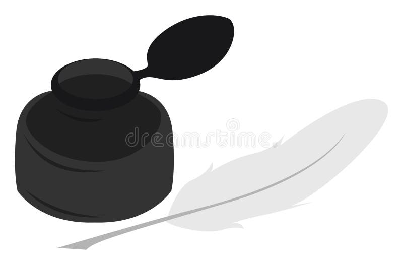 Inkwell, Illustration, Vector Stock Vector - Illustration of element ...