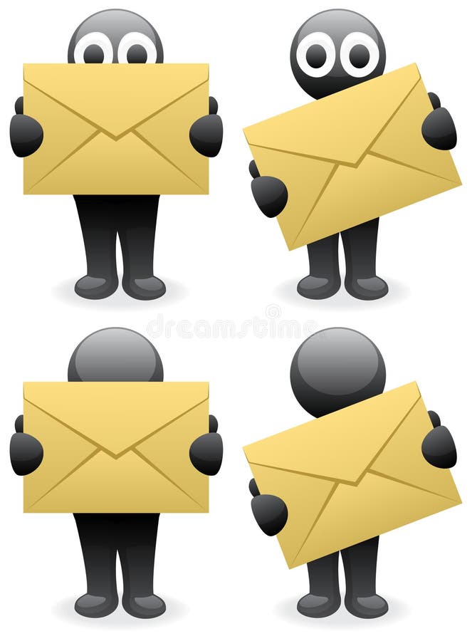 Green postman stock illustration. Illustration of cartoon - 17717934