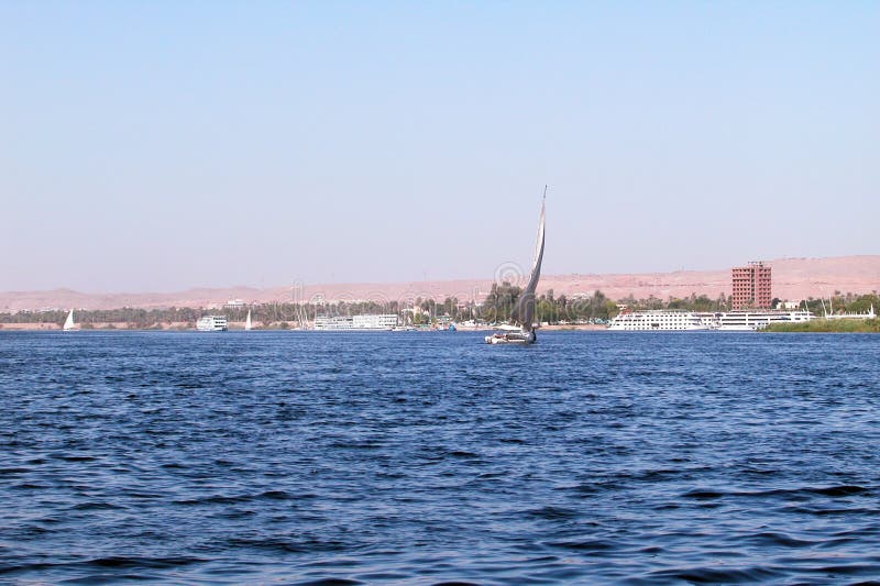 Inland Navigation and River Shipping on the Nile Stock Photo - Image of ...