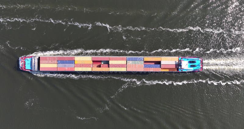 : Inland Shipping Container Terminal in Utrecht. Loading and Unloading ...