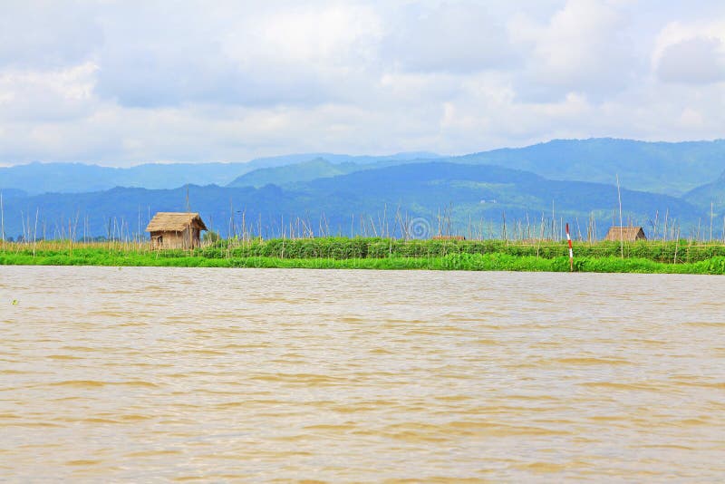 Inle Lake Floating Farm, Myanmar Stock Photo - Image of lake, farmland ...