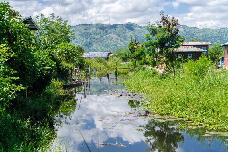 Inle Lake, Myanmar stock image. Image of laos, reflection - 168087639