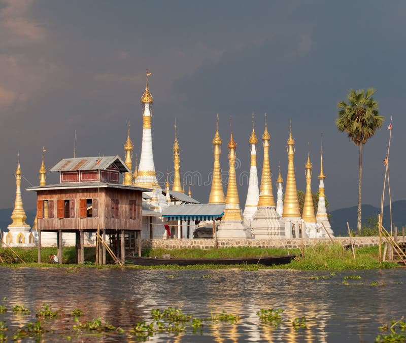 Inle Lake, Myanmar. stock image. Image of asian, exterior - 12624727