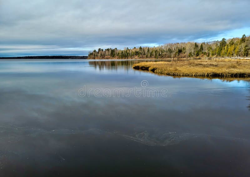 Inlet on Penobscot Bay in Maine in the Spring Stock Photo - Image of ...