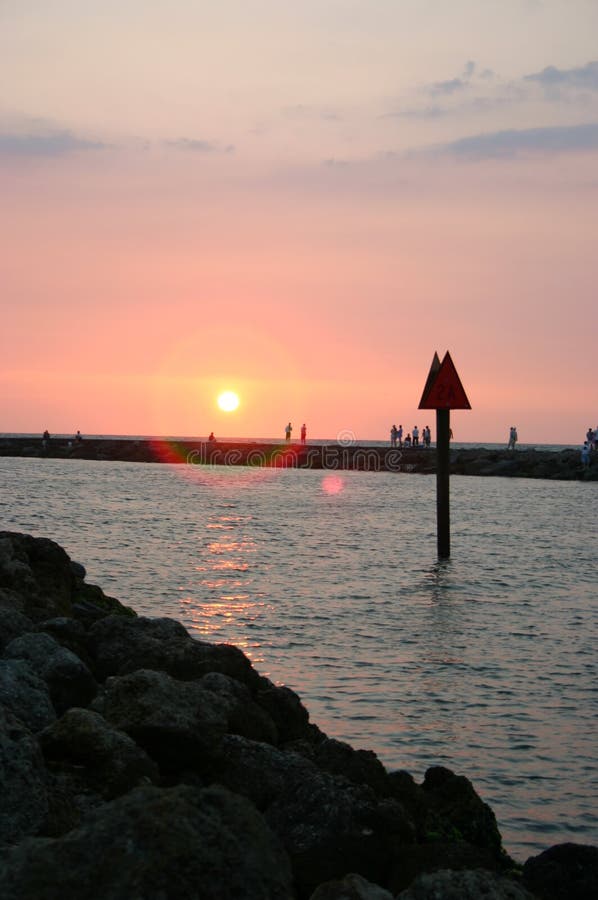 Inlet sunset stock image. Image of peace, sunset, summer - 195595