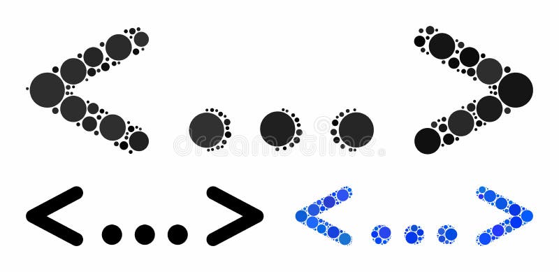 Inline Code Mosaic Icon of Round Dots Stock Vector - Illustration of ...