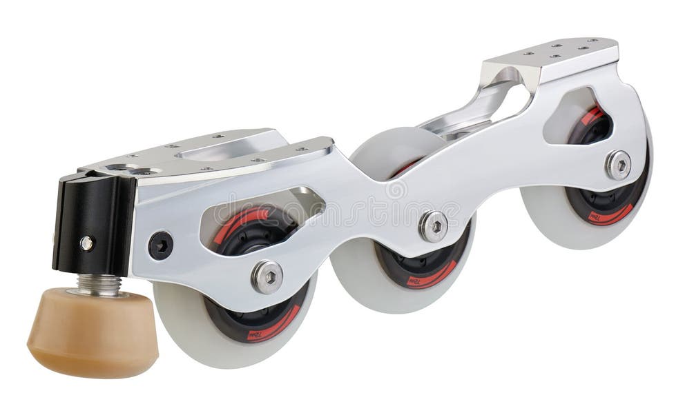 Inline Figure Skate Frame a Three-wheel Rocker Design, Isolated on ...