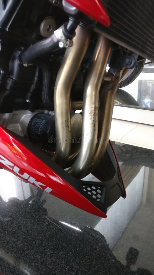 Inline Four Pipes of a 750CC Bike Editorial Image - Image of pipes ...
