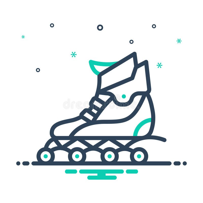 Mix Icon for Inline, Roller Blades and Wheels Stock Vector ...