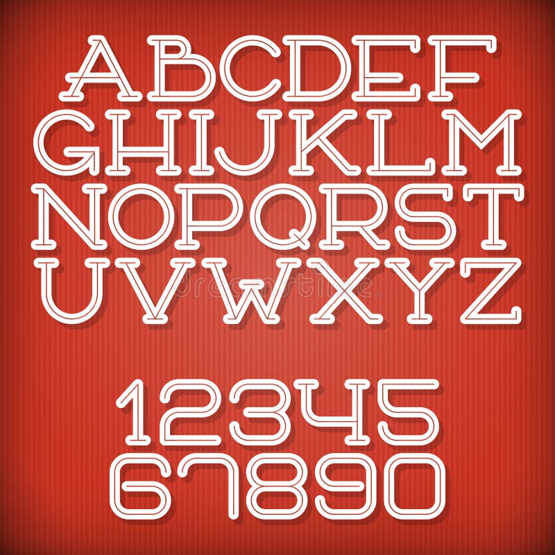 Inline Retro Font stock vector. Illustration of modern - 43229441