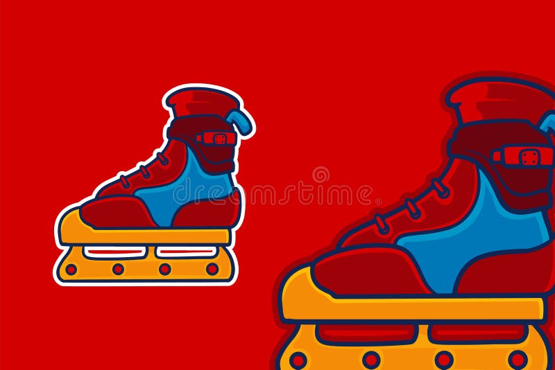 Inline Skate Vector Illustration Cartoon Style Stock Illustration ...