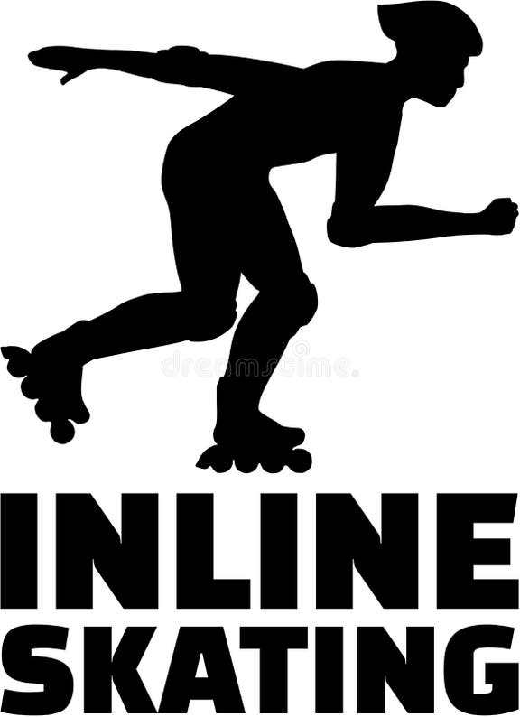 Inline Skater with Inline Skating Stock Vector - Illustration of symbol ...