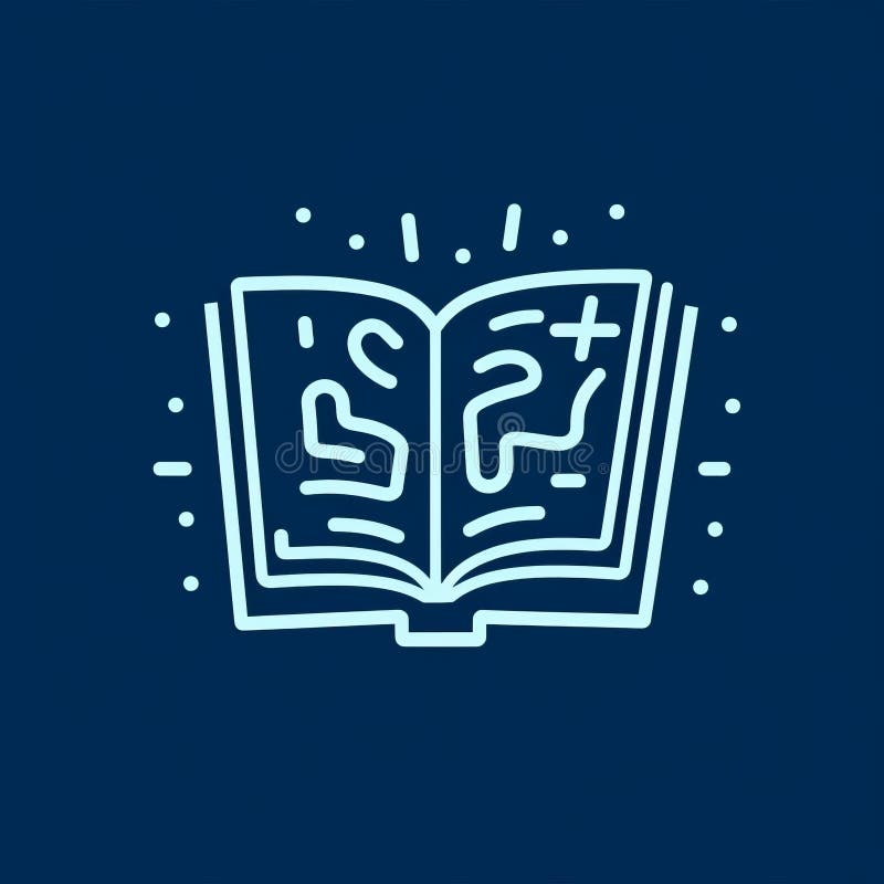 Playful Visual Puzzles: an Open Book with Blue Lines Stock Illustration ...