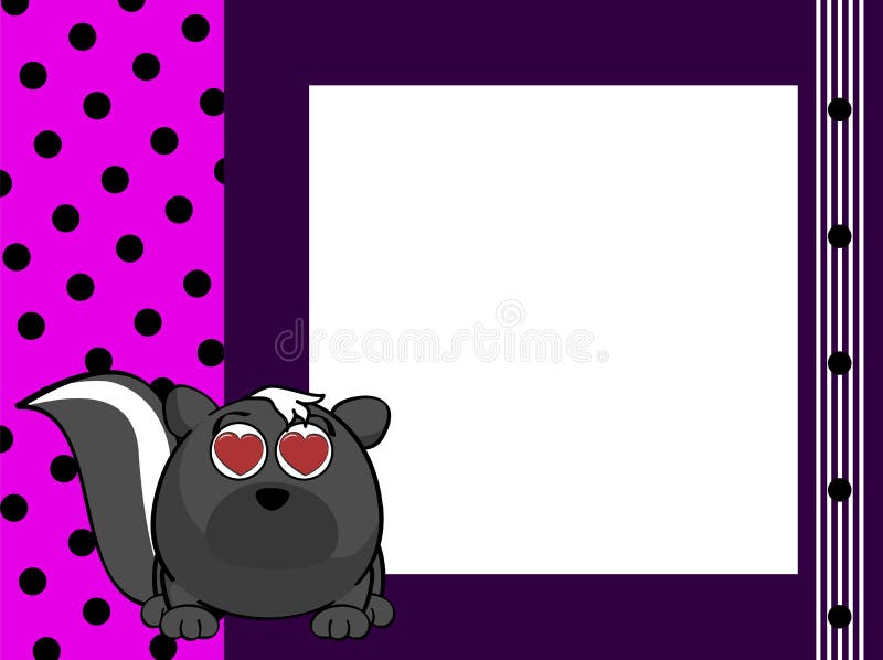 Inlove Skunk Ball Expression Cartoon Gift Card Stock Vector ...